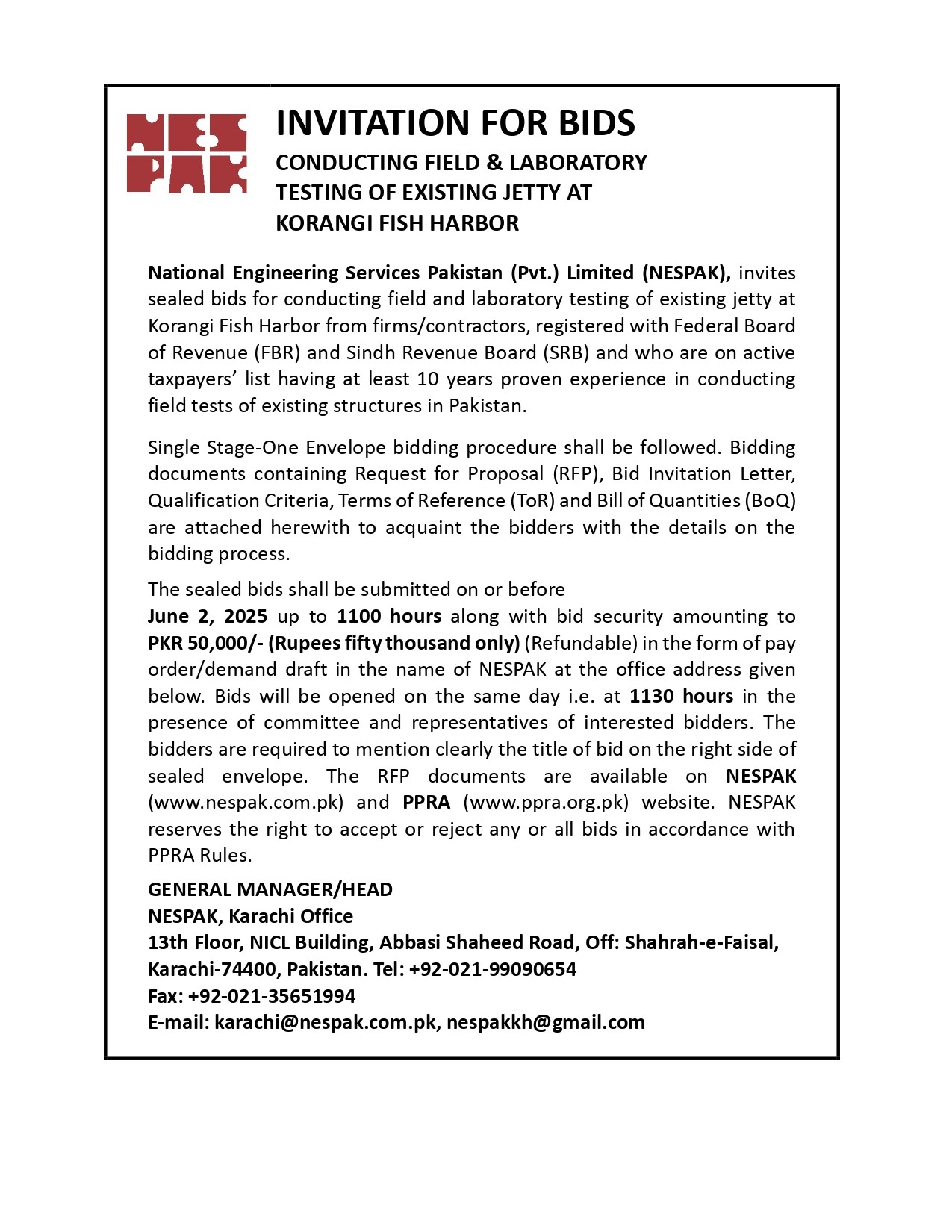NESPAK National Engineering Services Pakistan
