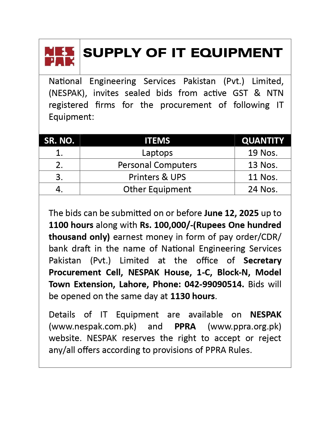 NESPAK National Engineering Services Pakistan