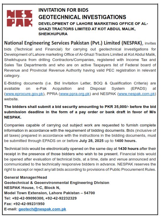 NESPAK National Engineering Services Pakistan