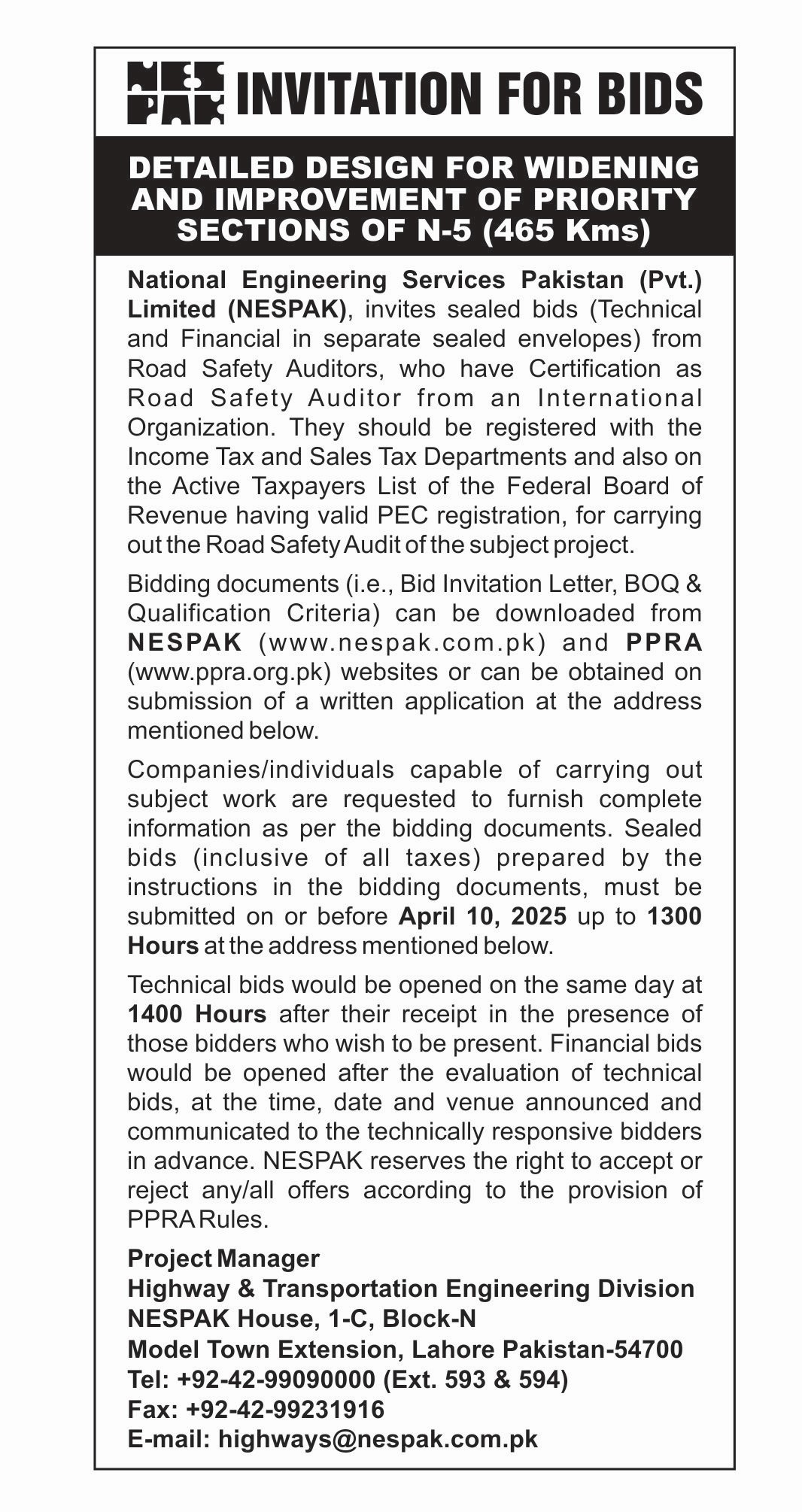 NESPAK National Engineering Services Pakistan